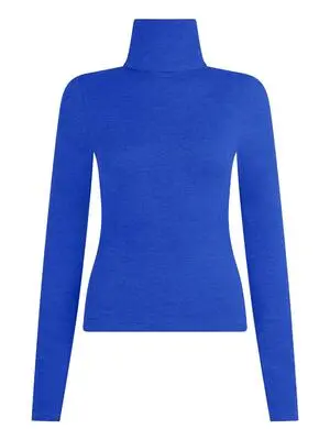 LA GRANNI Long Sleeve Turtleneck Top - Blue
