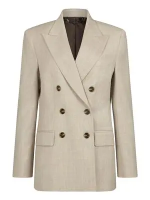Serena Bute Wool Cashmere Blazer - Ecru