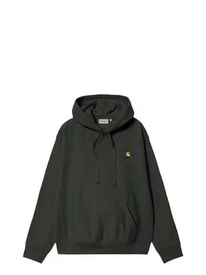 Carhartt Work In Progress Hooded American Script Sweatshirt - Raven