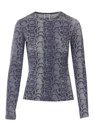 Liu Jo Printed Long Sleeve T-shirt - Blue