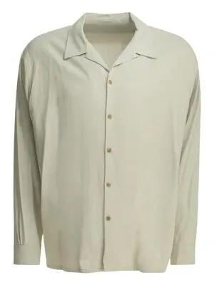 A.PRESSE A.PRESSE Relaxed Loop-Collar Shirt Ecru