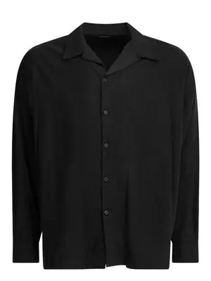 A.PRESSE Relaxed Loop-collar Shirt - Black