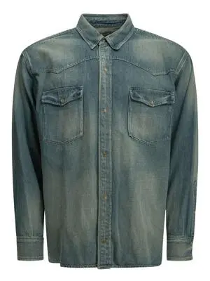 A.PRESSE Vintage Western Denim Shirt - Indigo