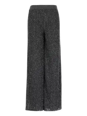 Missoni MISSONI Metallic Knit Wide-Leg Trousers Black
