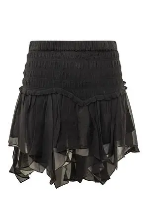 Isabel Marant Étoile Ruffled Asymmetrical Hem Skirt - Black