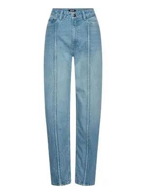 ROTATE BY BIRGER CHRISTENSEN Straight-leg Jeans With Zipper Accents - Blue
