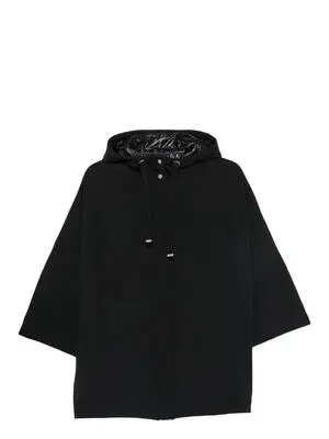 Herno Hooded Cape Jacket - Black
