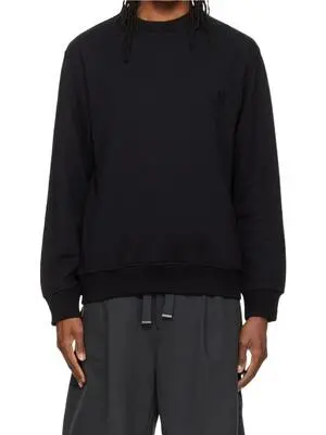 WOOYOUNGMI Logo-embellished French Terry Sweatshirt - Black