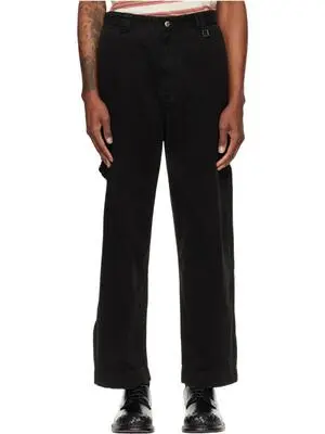 WOOYOUNGMI Logo Casual Pants - Black