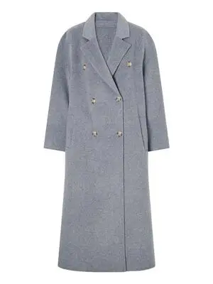 Loulou De Saison Irvin Double-Breasted Wool And Cashmere-Blend Coat Gray