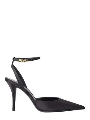 Balmain Embellished Satin Pumps - Black