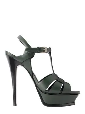 Saint Laurent Saint Laurent Tribute Platform Sandals Green