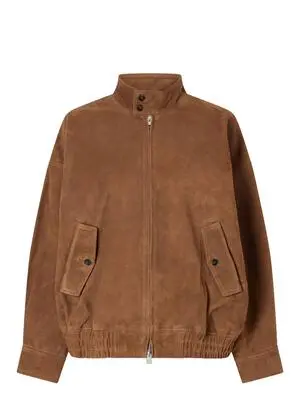 AGOLDE Blair Suede Jacket - Brown