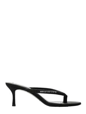 Alexander Wang Courtney Thong Logo Sandal - Black