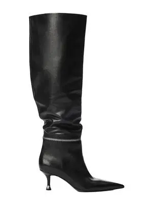 Alexander Wang Slasher Zip 65mm Slouch Boot - Black