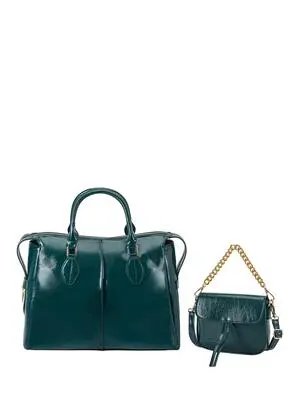 MKF COLLECTION - J'OMOR Yareli Tote Bag And Mini Bag Set - Silver