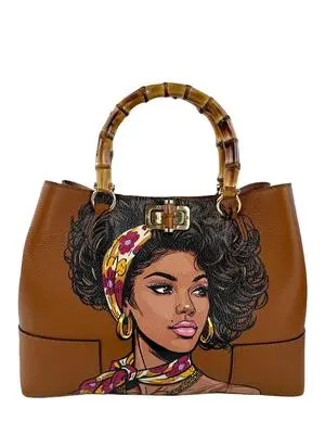 MAISON RUBAIYAT MAISON RUBAIYAT Luna Hand-Painted Leather Bag