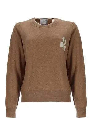 MARANT ETOILE Lanta" Sweater With Logo Detail - Brown