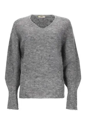 Herno Alpaca And Wool Blend Sweater Grey