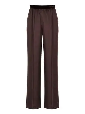TOM FORD Stretch Silk Satin Pajama Pants - Brown