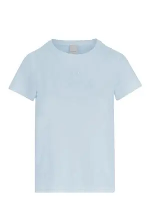 Pinko Logo Embroidered Crewneck T-shirt - Blue