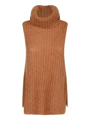 Herno Sleeveless Turtleneck Sweater - Brown