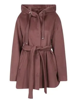 Herno Long-sleeved Hooded Coat - Brown