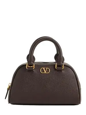 VALENTINO Valentino Garavani VLogo Signature Leather Bowling Bag