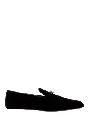 TOM FORD Velvet Loafers With Bow Detailing - Black