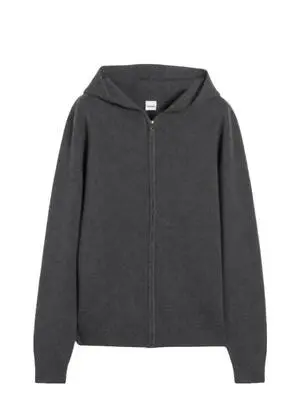 Aspesi ASPESI Zip-Up Knitted Hoodie Grey