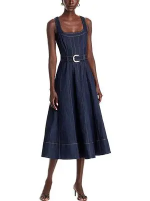 Cinq À Sept Cambree Belted Midi Dress - Indigo