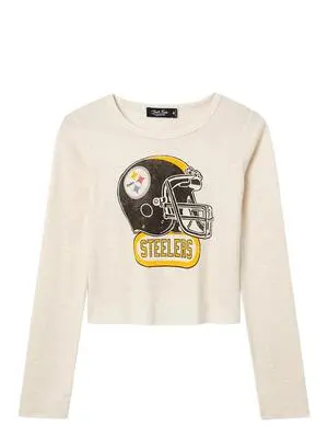 Junk Food Clothing Pittsburgh Steelers Crop Thermal - Birch