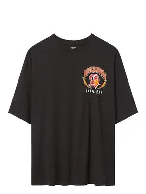 Junk Food Clothing Tampa Bay Buccaneers City Series Oversized Graphic T-shirt - Black