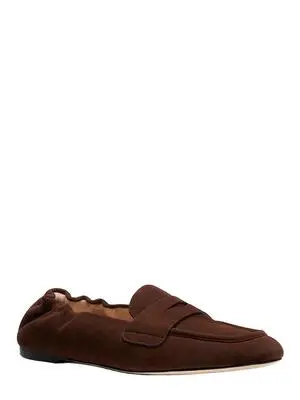STUART WEITZMAN Bryant Suede Loafers - Walnut