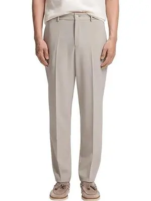 BOSS Perin Wool Tapered Fit Pants - Light Beige
