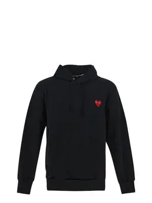 Play Comme Des Garcon Comme Des Garcons Play Heart-Patch Hoodie Black