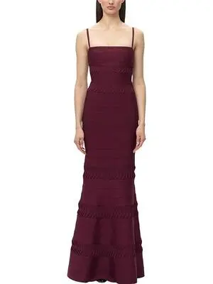 Herve Leger Herve Leger The Caitlin Mermaid Gown Deep Red