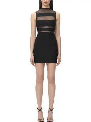 HERVE LEGER Herve Leger Allie Sheer Inset Bandage Dress