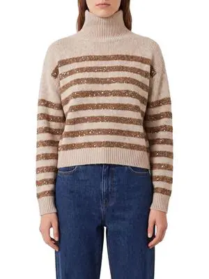Brunello Cucinelli BRUNELLO CUCINELLI Turtleneck Jumper Striped