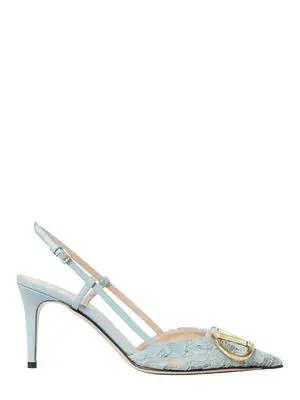 Valentino Garavani High Heel Slingback Shoes - Blue