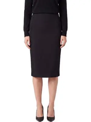 ROTATE BY BIRGER CHRISTENSEN Rotate High-Waisted Lace Insert Pencil Midi Skirt