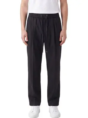 Dolce & Gabbana Cotton Trousers With Elasticated Drawstring Waistband - Black