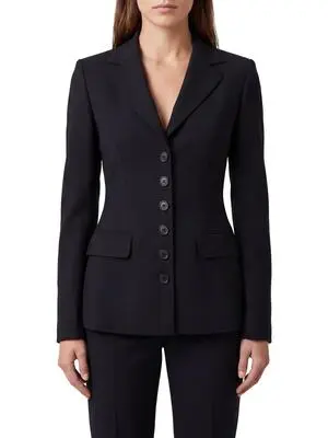 Dolce & Gabbana Single-breasted Wool Blazer With Peak Lapels - Black
