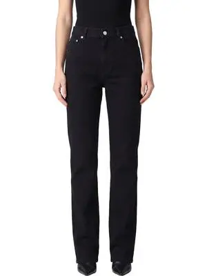 Dolce & Gabbana High-waisted Straight Leg Jeans With Rear Logo Plaque - Denim
