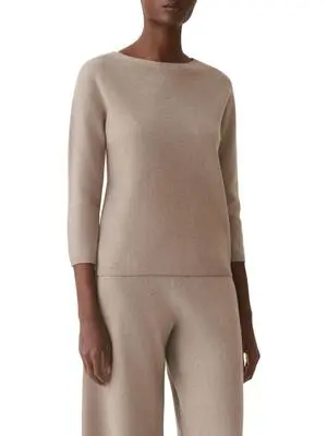 Fabiana Filippi Wool, Silk, And Cashmere Jumper - Coffee