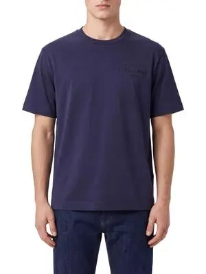 FERRAGAMO Crew Neck T-shirt - Navy