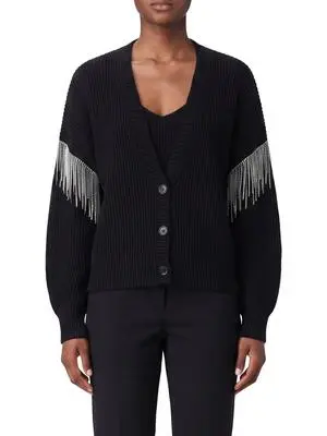 SPORTMAX Sportmax V-Neck Cardigan With Jeweled Fringe