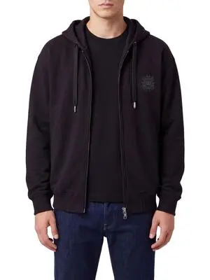 Dolce & Gabbana Dolce & Gabbana Zip-Up Cotton Sweatshirt With Logo Black
