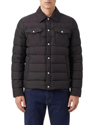 Herno Herno Short Quilted Nylon Puffer Jacket With Classic Collar Black