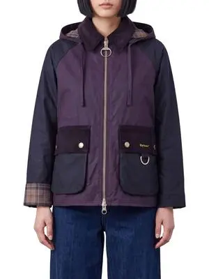 Barbour Barbour Waxed Cotton Jacket With Hood And Velvet Collar Brown